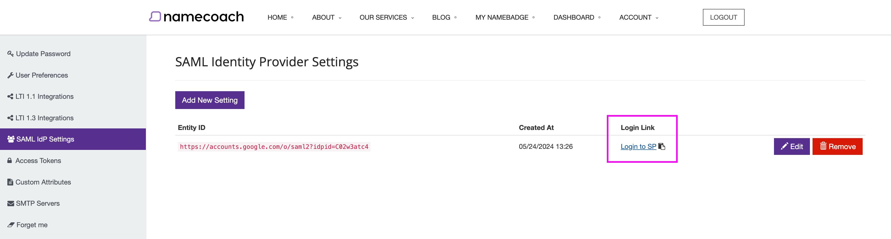 SSO Integration and Usage